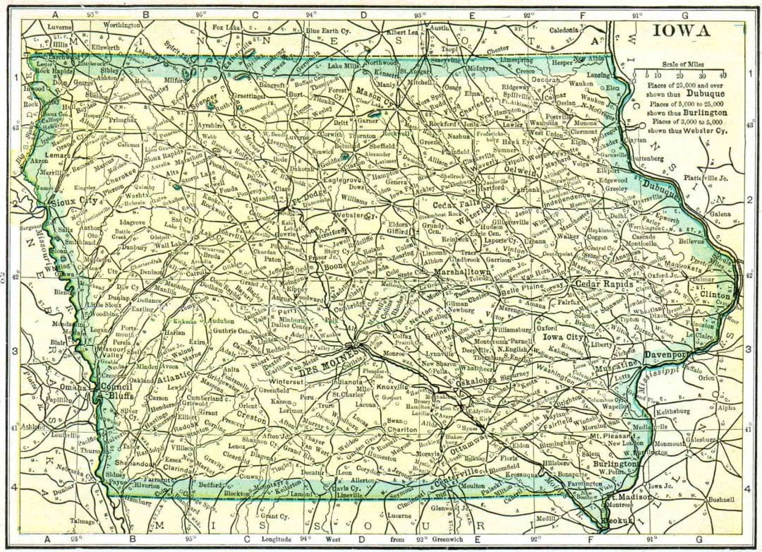 1910 Iowa Census Map – Access Genealogy