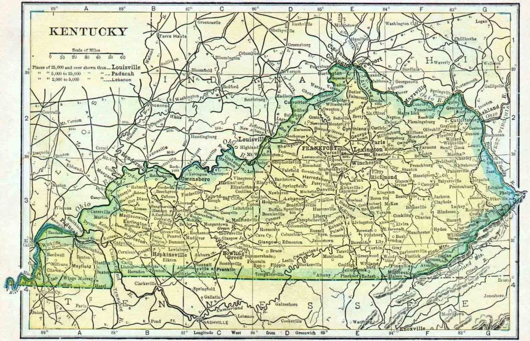 1910 Kentucky Census Map – Access Genealogy