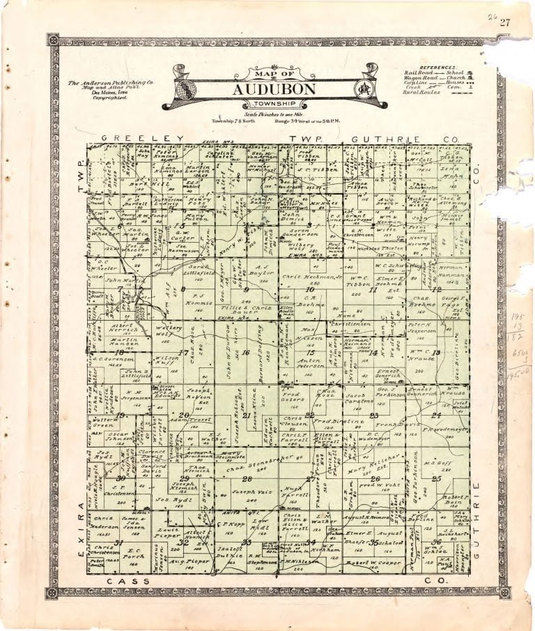 1921 Farmers Directory of Audubon Iowa – Access Genealogy