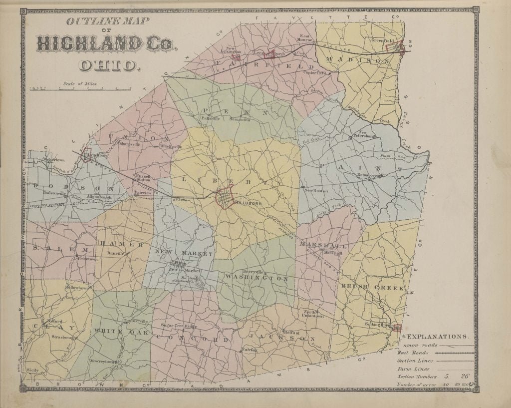 History of Highland County Ohio – Access Genealogy